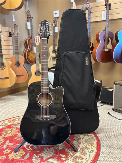 Used Takamine Gd30ce 12 Black 2018 12 String Dreadnought Cutaway