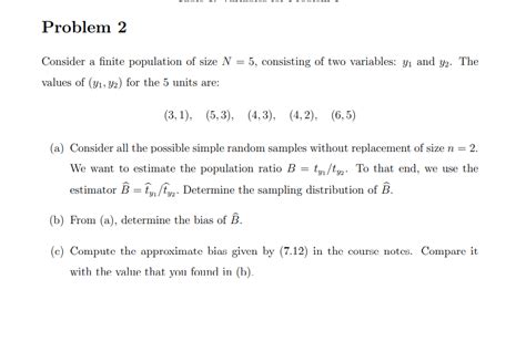 Solved Consider A Finite Population Of Size N5 Consisting