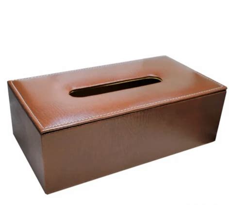 Brown Leather Tissue Box Rectangular At Rs 600piece In New Delhi Id