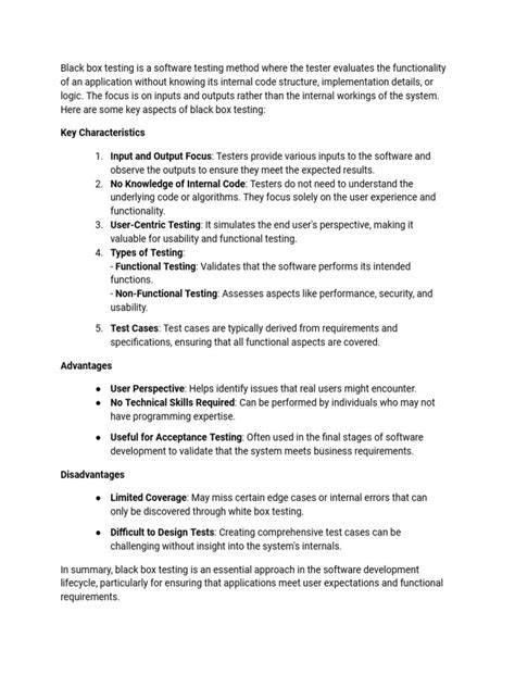 4966black Box Testing Pdf Software Testing Software Engineering