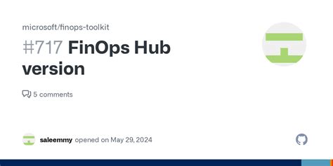 Finops Hub Version · Issue 717 · Microsoftfinops Toolkit · Github