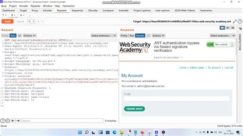 Jwt Authentication Bypass Jwt Vulnerability Hacker Vlog Youtube
