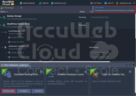 How To Install And Enable Database Backup Restore Add On Accuweb Cloud