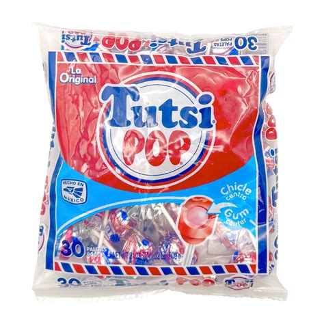 Tutsi Pop With Gum Original 30ct Bag Jacks Candy