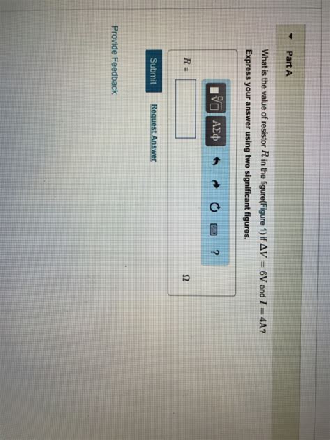 Solved Part A What Is The Value Of Resistor R In The Chegg Com