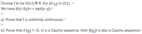 Solved Choose F To Be F017 R For All Xy In 01 We Have Fx Fyl