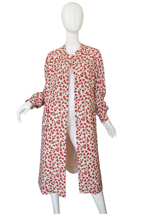 1960s Andre Laug Floral Dress Or Coat Shrimpton Couture