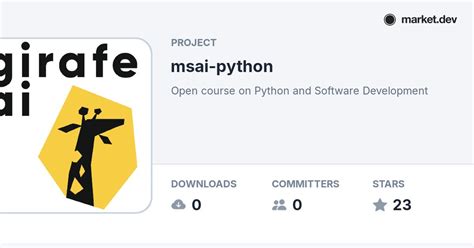 msai python ecosystem directory market dev