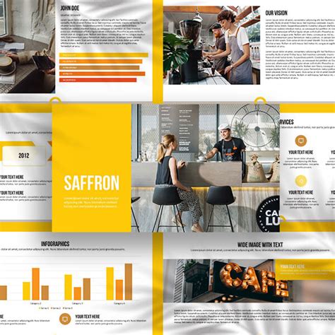 Шаблон презентации бизнес плана кафе Saffron Biecom Market