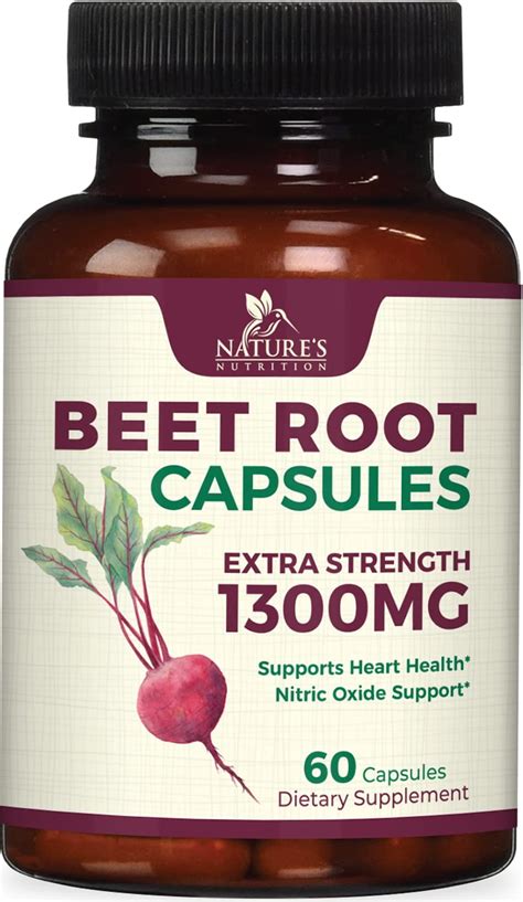 Beet Root Powder Capsules Supports Athletic Performance Digestive Health Immune System