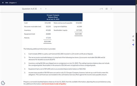 Hw ﻿chapter 4question 4 ﻿of 25 1 訏