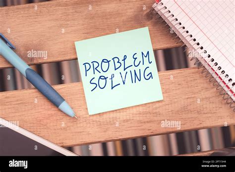 Text Sign Showing Problem Solving Business Overview Having A Good Capability Of Finding A