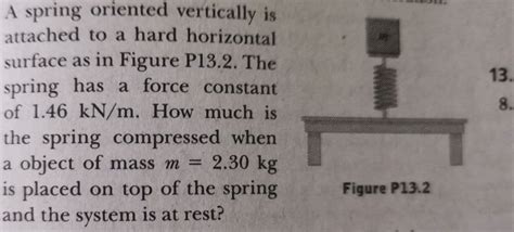 answered a spring oriented vertically is… bartleby