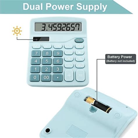 1pc 12 Digit Solar Scientific Calculator Desktop Financial Office Computer Calculators Large
