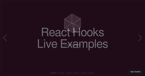 React Hooks Presentation Forked Codesandbox