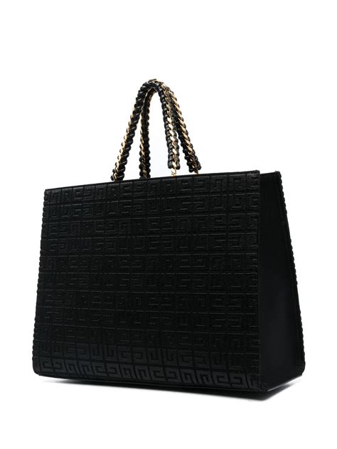 Givenchy Logo Print Monogram Pattern Tote Bag Black Farfetch