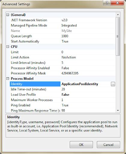 Selfelected Login Failed For User Iis Apppooldefaultapppool