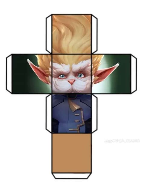 Heimerdinger Cube Arcane In 2025 Paper Cube Cube Template Printable