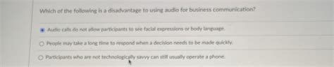 Solved Which of the following is a disadvantage to using | Chegg.com
