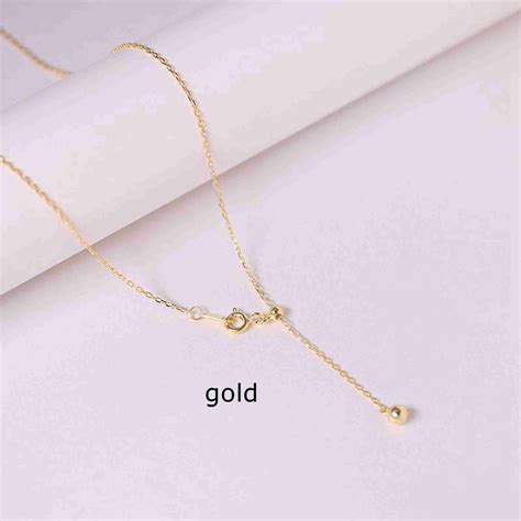 17 3 Sterling Silver Y Shape Cable Chain W Ball Etsy