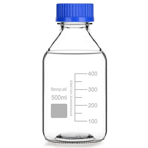Stonylab Bouteille De Stockage Gradués Avec Bouchon à Vis Gl45 500 Ml