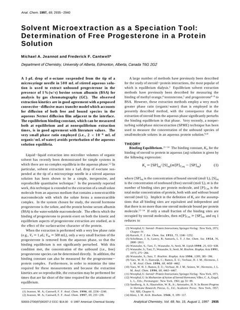 Pdf Solvent Microextraction As A Speciation Tool Determination Of