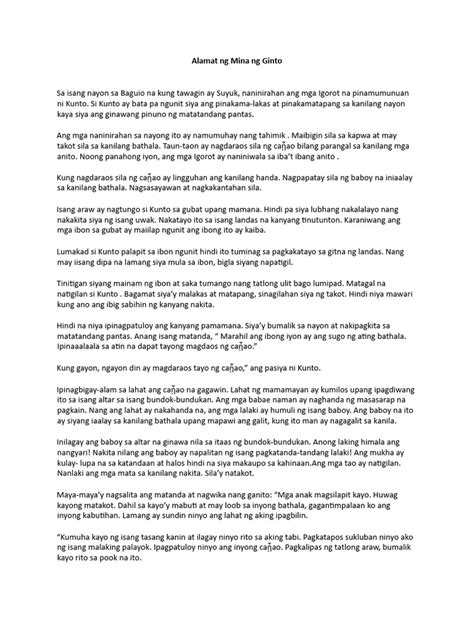 Alamat Ng Mina Ng Ginto Pdf