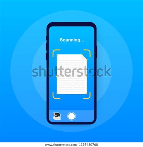 Text Scan Document Scanner Smartphone Interface Stock Vector Royalty Free 1393430768