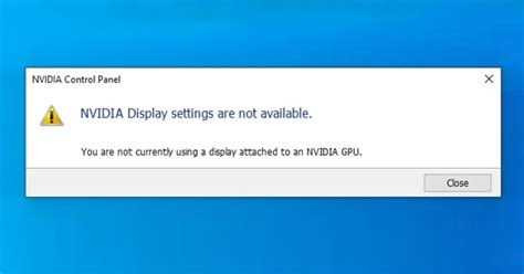 Fix You Are Not Currently Using A Display Attached To An NVIDIA GPU