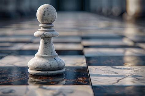 premium photo chess game abstract pawn making its first move