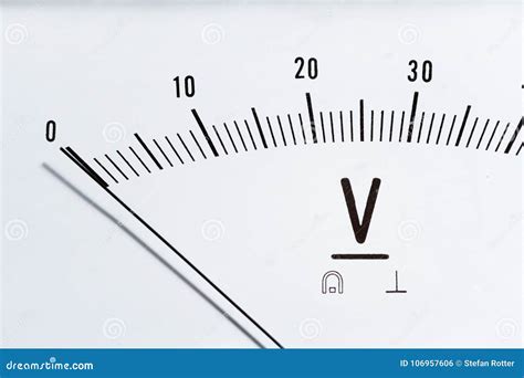 Detail Of An Analog Voltmeter Pointer Scale Stock Photo Image Of Background Power