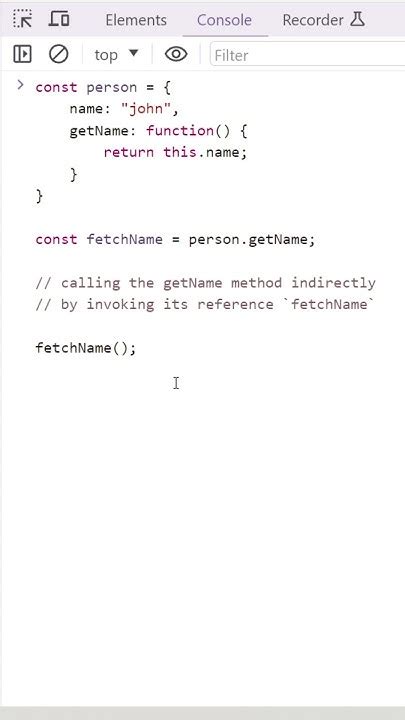 Javascript Object Methods This Context Shorts Javascript