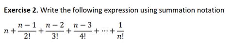 Solved Exercise Write The Following Expression Using Chegg