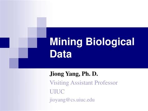 Ppt Mining Biological Data Powerpoint Presentation Free Download