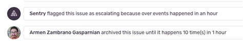 activity log incorrect when escalating by user defined value · issue