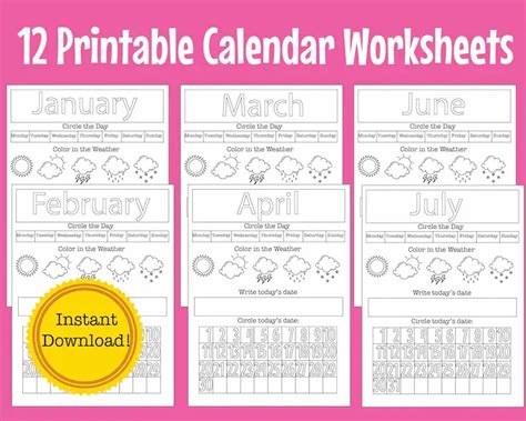 Kindergarten 2nd Daily Calendar Journal By The Night Before