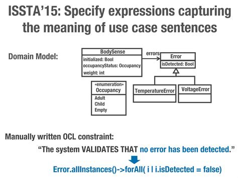 automated generation of constraints from use case specifications to