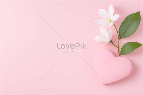 분홍색 배경에 사랑의 마음