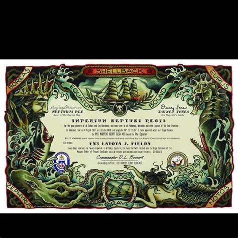 Shellback Certificate Etsy