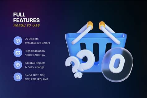 empty state 3d objects ft empty and exception envato