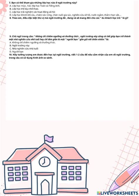 1 Online Exercise For 4 Live Worksheets