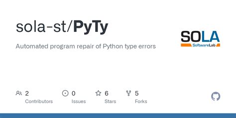 GitHub Sola St PyTy Automated Program Repair Of Python Type Errors