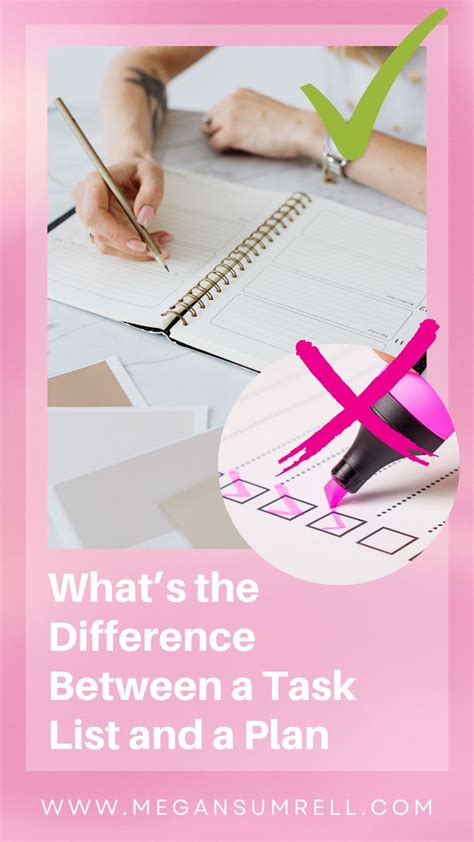 what s the difference between a task list and a plan