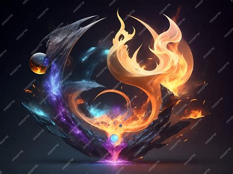 Premium Photo Illustrate Abstract Interpretations Of Elemental Forces