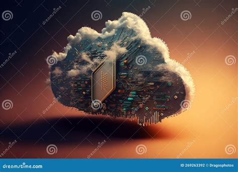 It Internet Cloud Computing Storage Technology Cyberspace Concept Ai