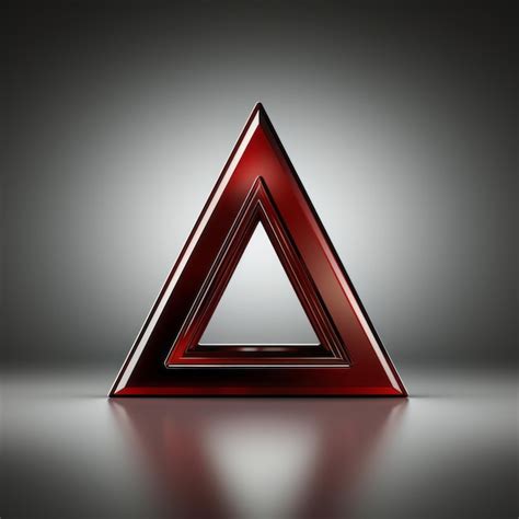 Premium Ai Image A Red Triangle On A Dark Background