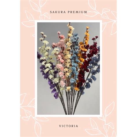 Jual Victoria Bunga Artificial Dekorasi Sakura Premium T100cm Shopee