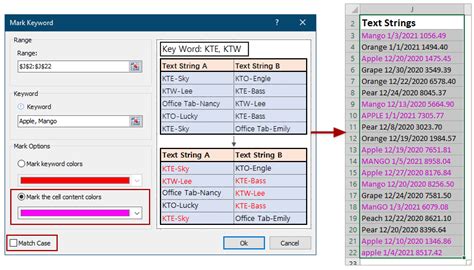 Highlight Multiple Keywords In Excel With Kutools Extendoffice