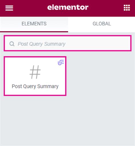Post Query Summary Unlimited Elements For Elementor