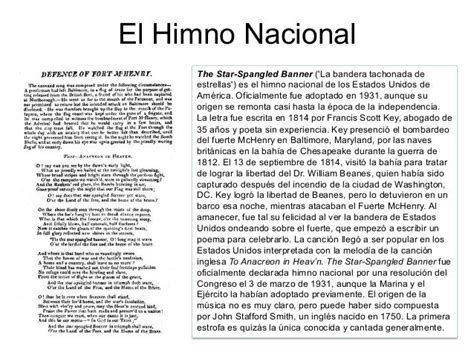 Himno Nacional Americano Letra Oficial Del Himno Nacional Mexicano